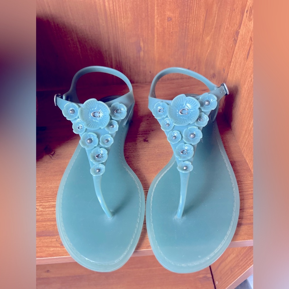 Coach Tea Rose Jelly Sandals - Gem